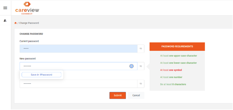 Reset A Careview Connect Password