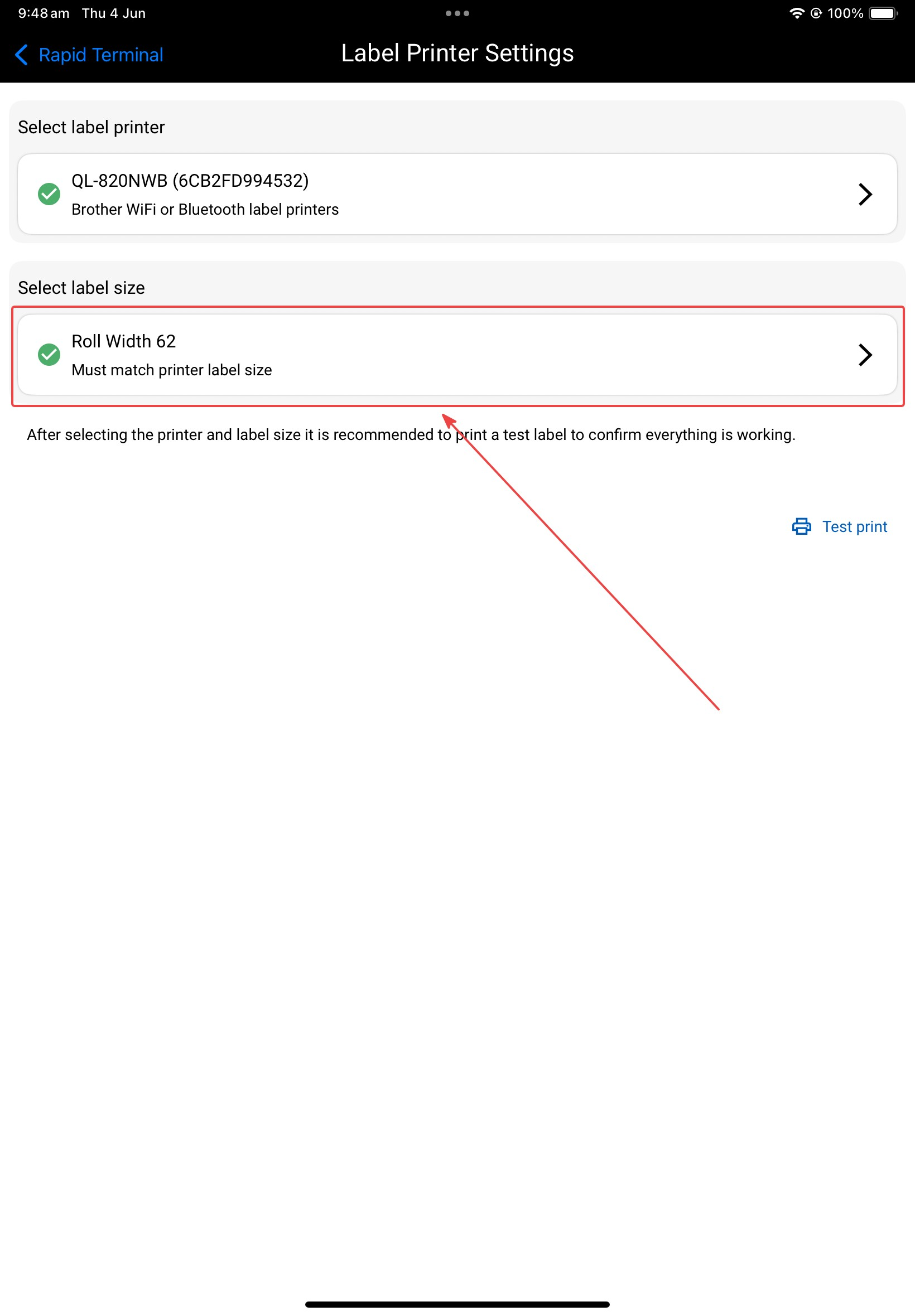 Rapid Terminal App Setup Guide (iPad)