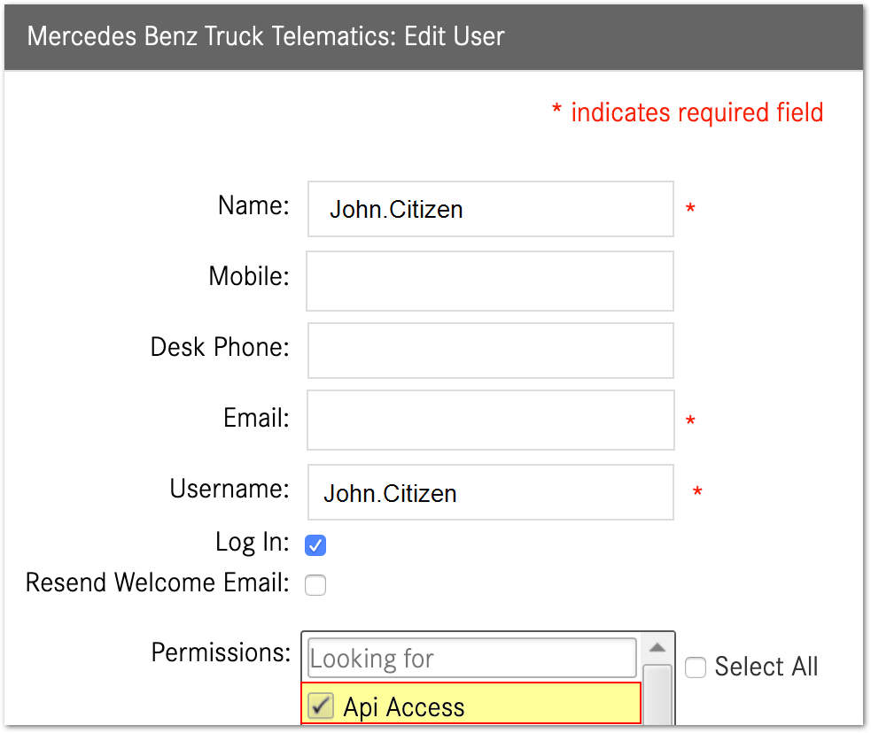 Mercedes Benz integration
