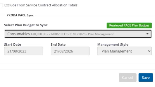 How to create new PACE Plan budgets via the PACE API